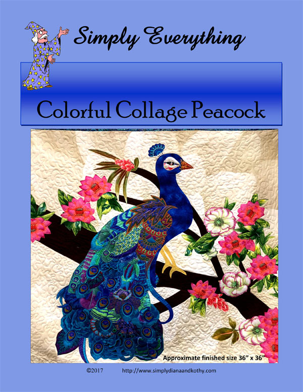Colorful Collage Peacock Pattern